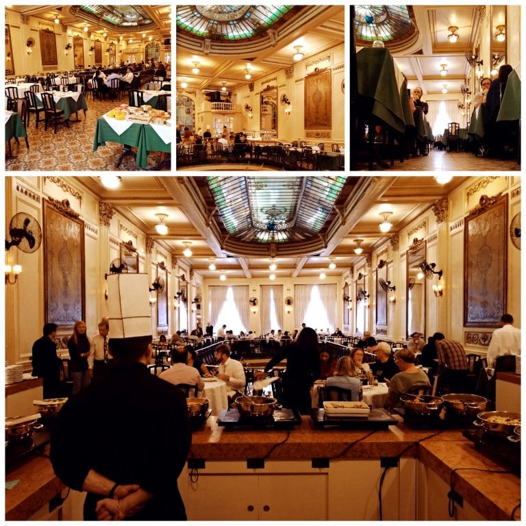 Almoço na Confeitaria Colombo, no Centro do Rio de Janeiro
